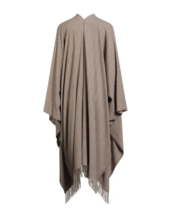 Brunello Cucinelli Silk-blend Cape With Fringes