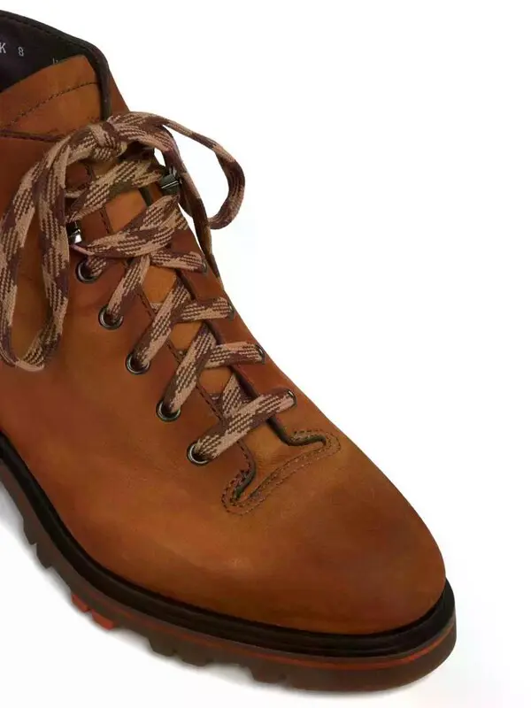 Santoni Lace-up Round-toe Boots