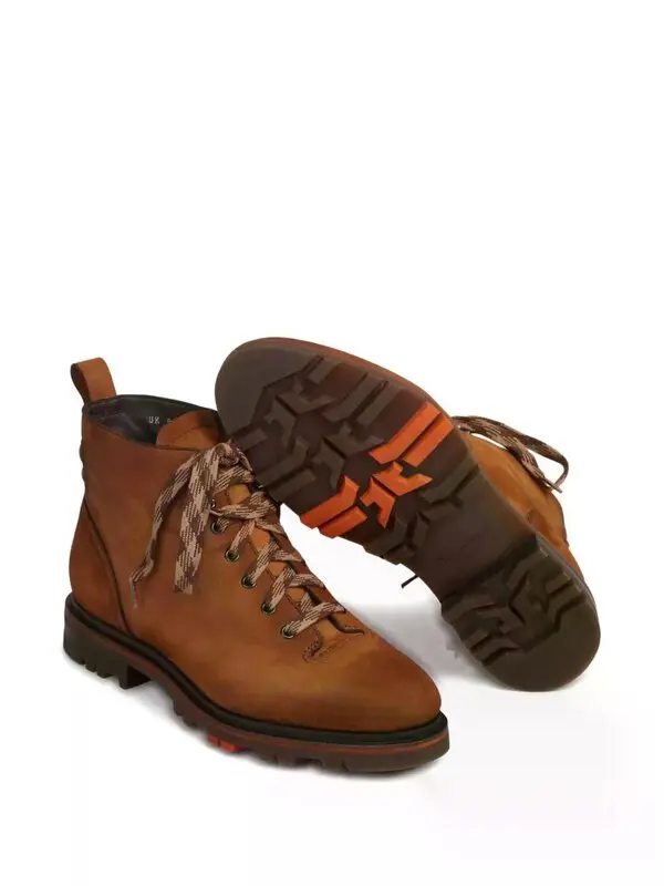 Santoni Lace-up Round-toe Boots