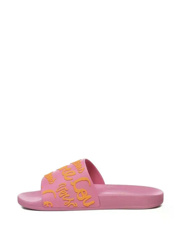 Versace Logo Detail Slides - Pink