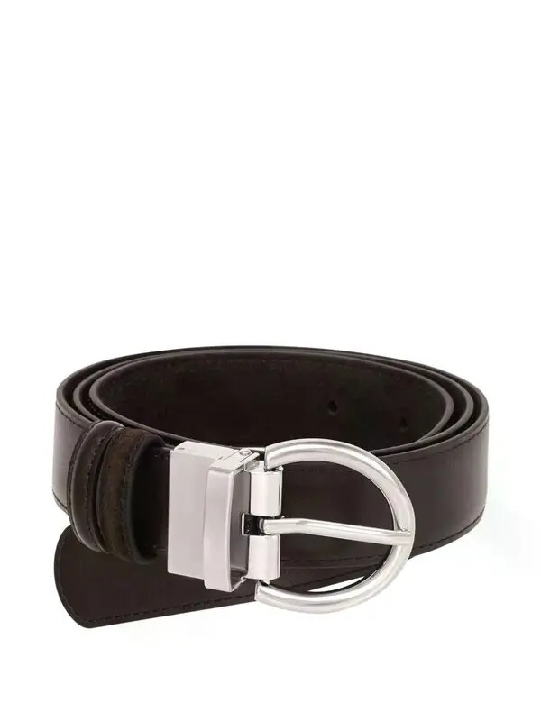 POTAMY Round-buckle Belt - Brown