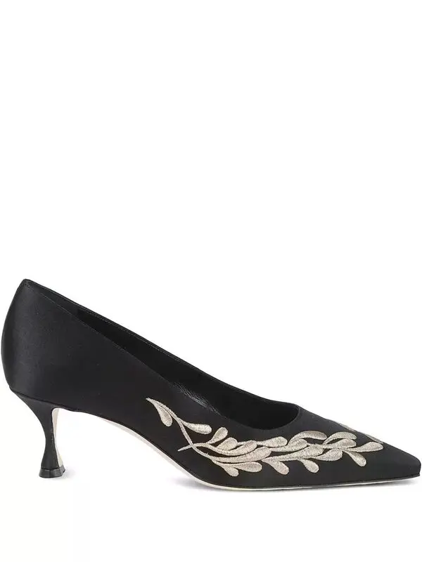 Manolo Blahnik Embroidered Pointed-toe Pumps