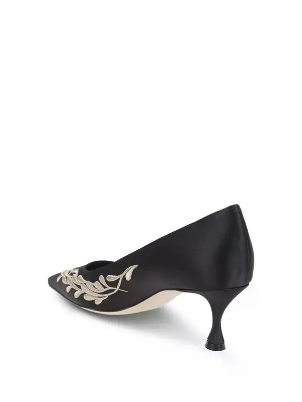 Manolo Blahnik Embroidered Pointed-toe Pumps