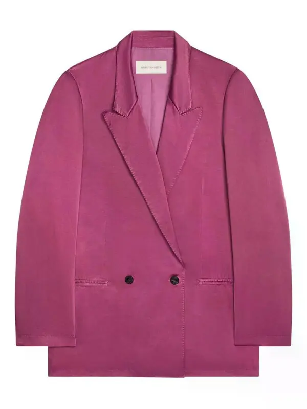 Dries Van Noten Double-breasted Satin Blazer