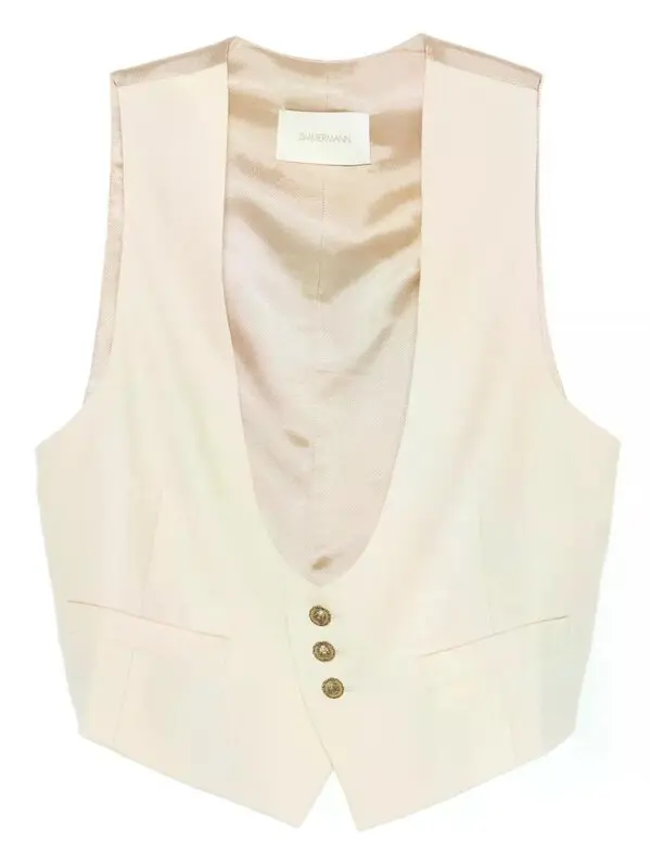 Zimmermann Buttoned Gilet - Neutrals