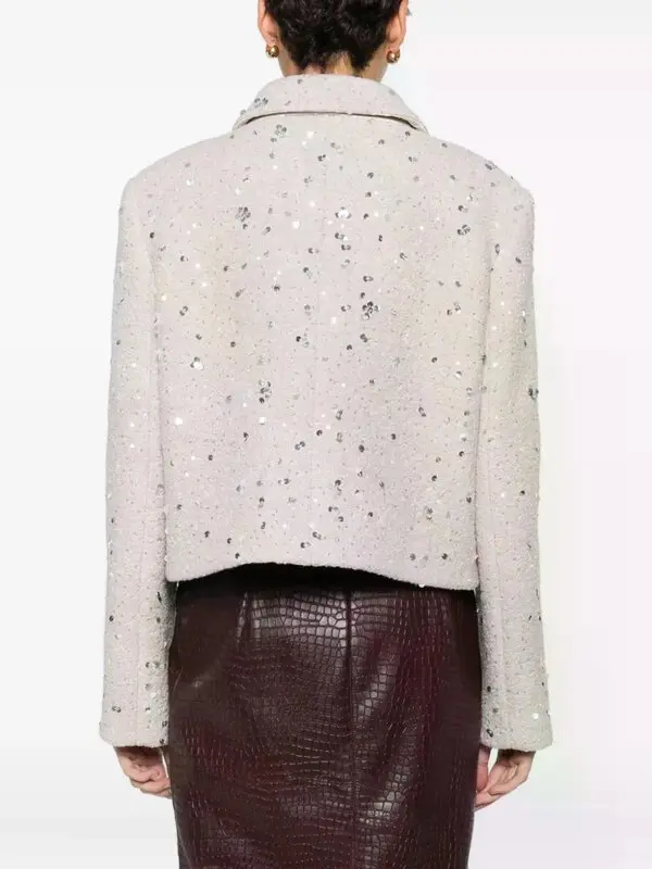 MANUEL RITZ Sequin-embellished Bouclé Coat
