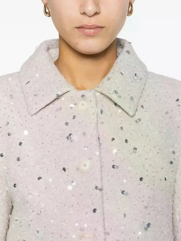 MANUEL RITZ Sequin-embellished Bouclé Coat