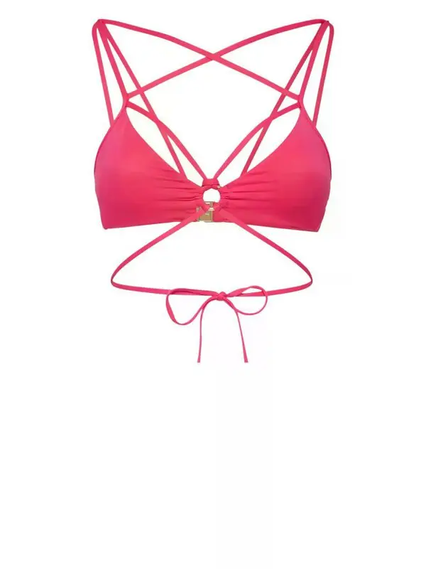 Dsquared2 Bondage Triangle Bikini Top - Pink