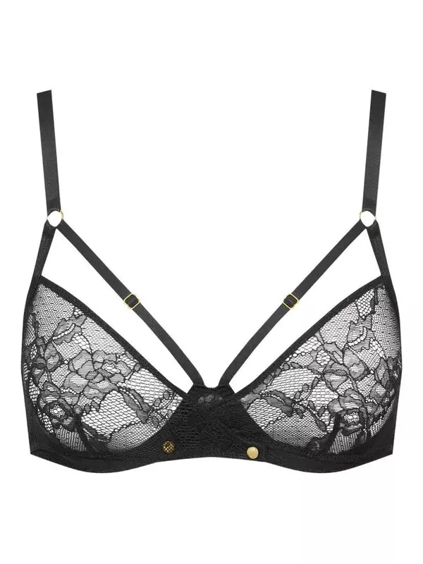 MAISON CLOSE Jeux Magnétiques Lace Balconette Bra - Black