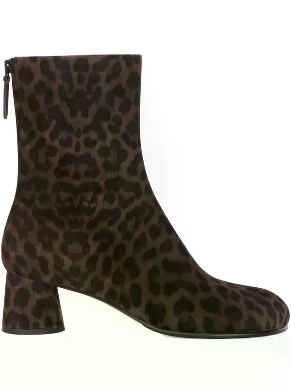 POTAMY 50mm Leopard-print Ankle Boots