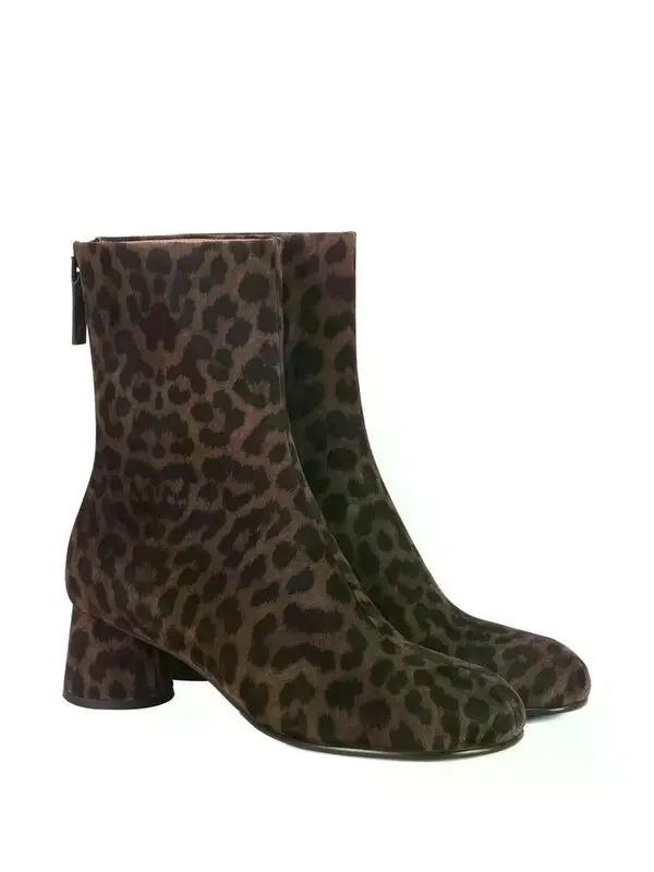 POTAMY 50mm Leopard-print Ankle Boots
