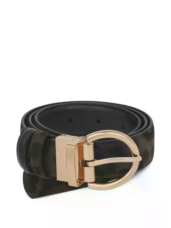 POTAMY Animal-pattern Buckle Belt - Brown