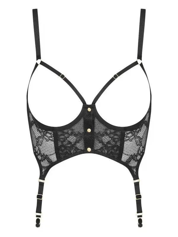 MAISON CLOSE Jeux Magnétiques Open Suspender Bustier - Black