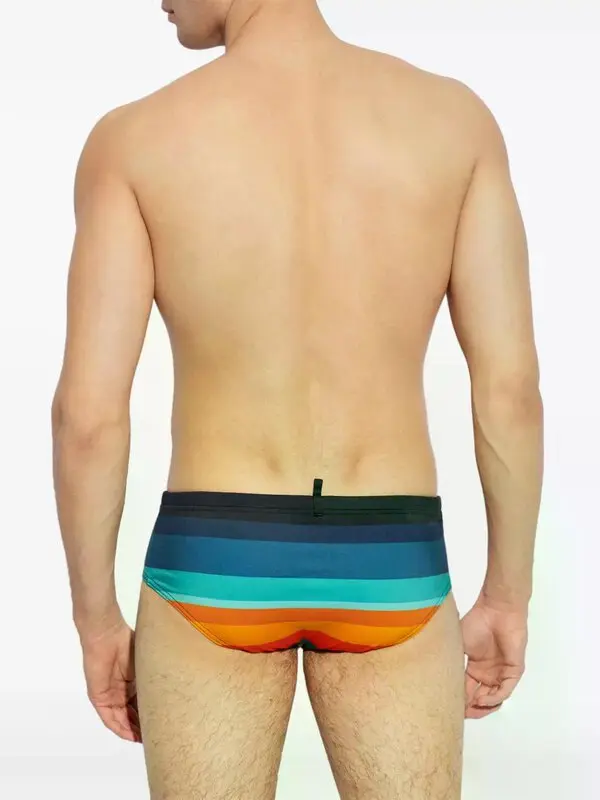 Dsquared2 Striped Swimming Trunks With Logo