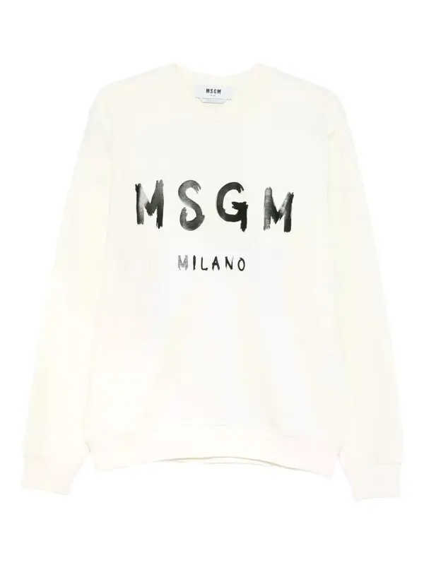 MSGM Logo-print Sweatshirt - White
