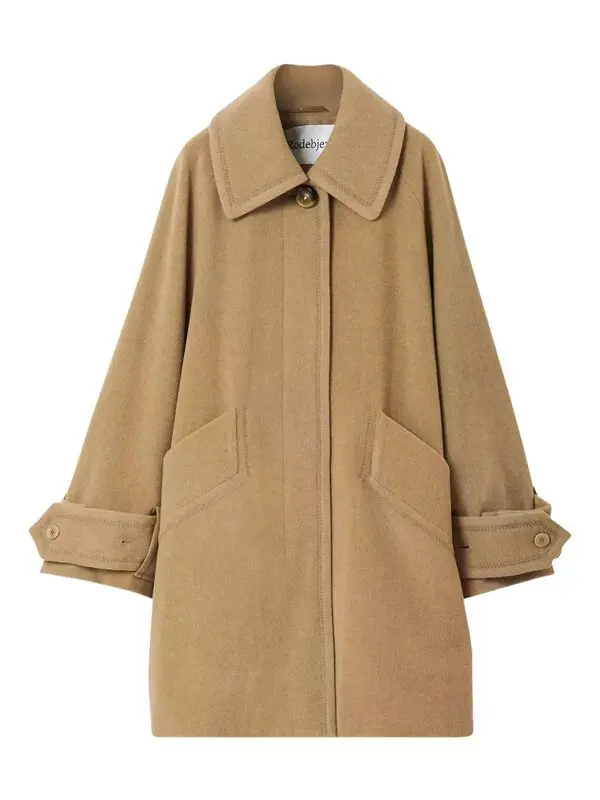Rodebjer Belted Wool-blend Coat - Neutrals