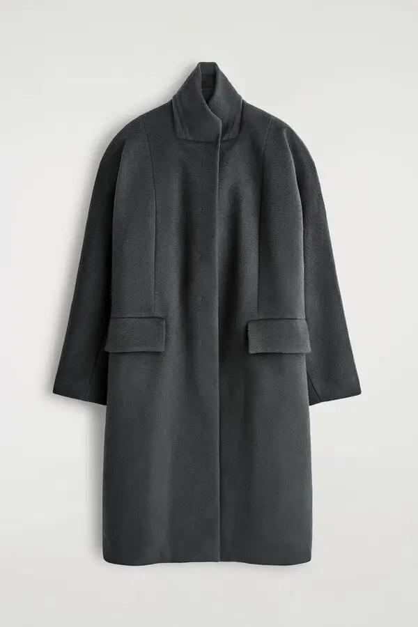 Cos Tailored Wool-zibeline Long Coat - Gray | Editorialist