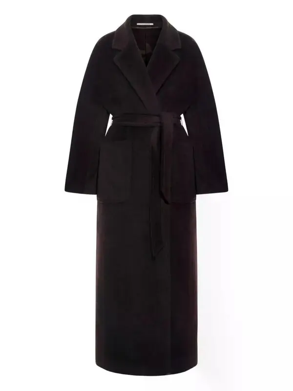 Tagliatore Belted Alpaca Wool Coat