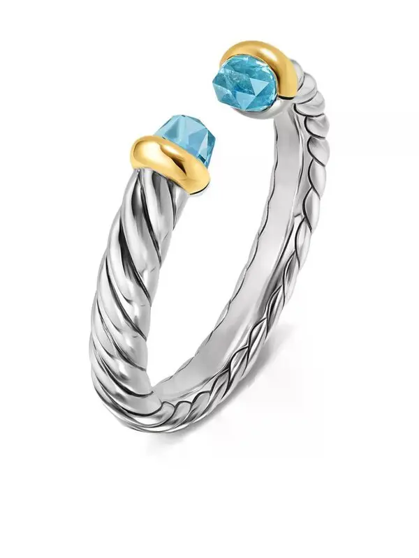 David Yurman Petite Cable Topaz Ring