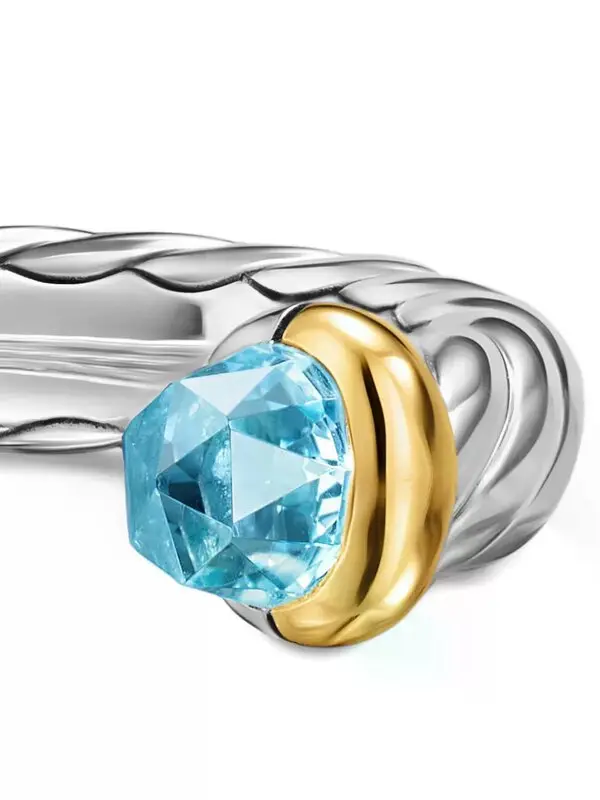 David Yurman Petite Cable Topaz Ring