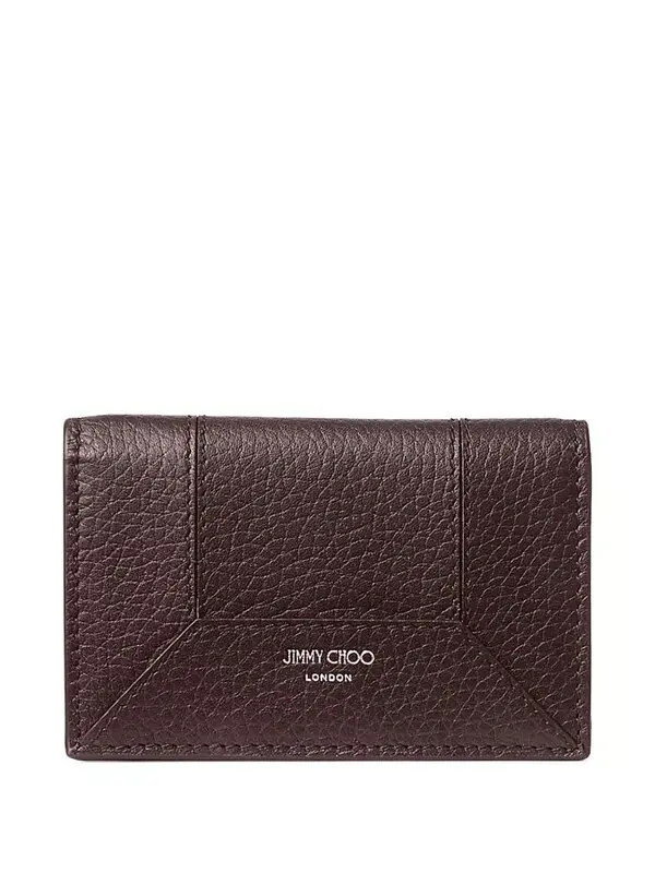 JIMMY CHOO Dm Nello Leather Card Holder - Brown