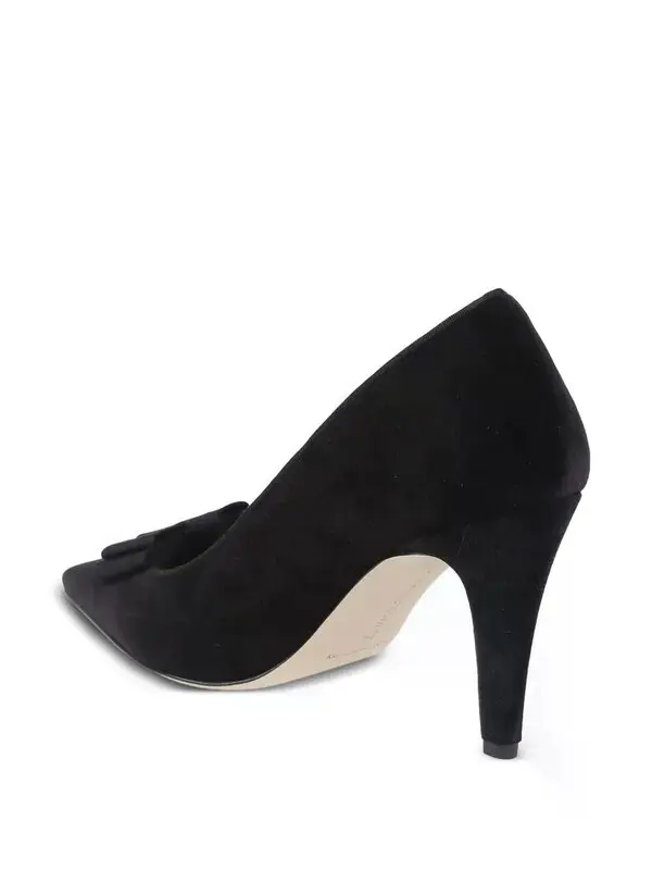Manolo Blahnik Bow-detailing Velvet Pumps - Black