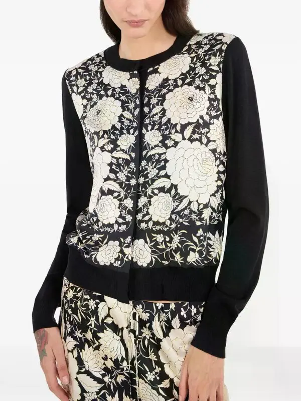 Roberto Cavalli Floral-panel Cardigan