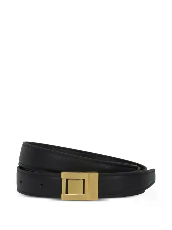 POTAMY Square-buckle Leather Belt - Black