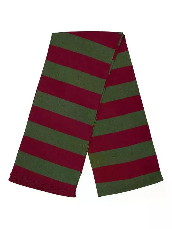 PAULA Lucca Striped-pattern Scarf - Green
