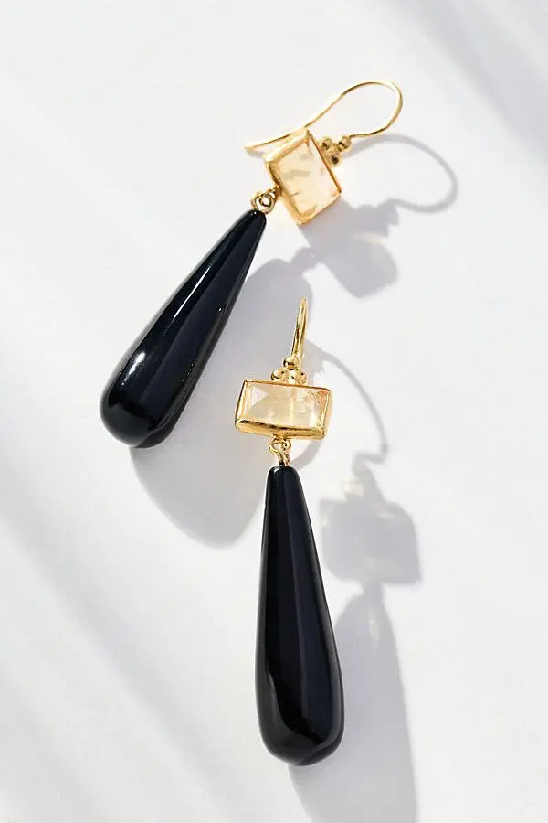 Chan Luu Messina Drop Earrings - Black