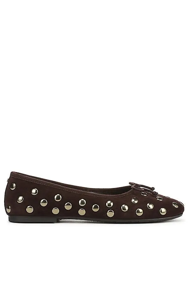 Sam Edelman Alie Studded Ballerina Flats - Brown