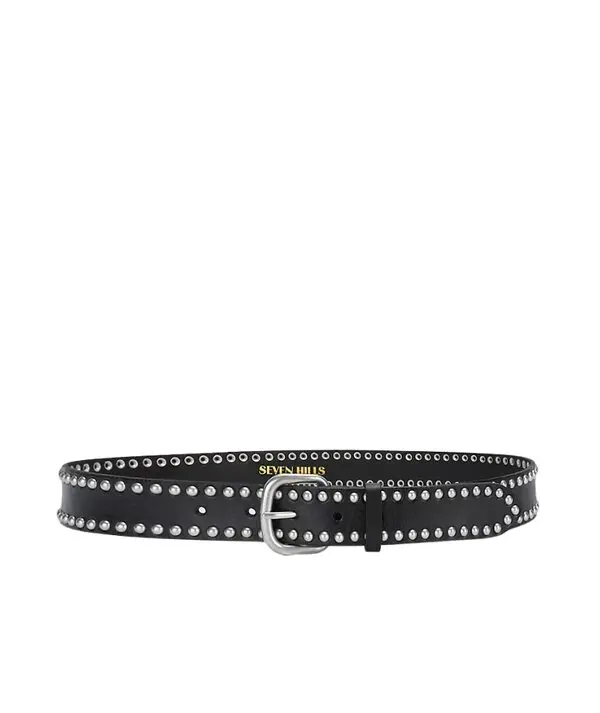 SEVEN HILLS The Dallas Studded Belt - Black