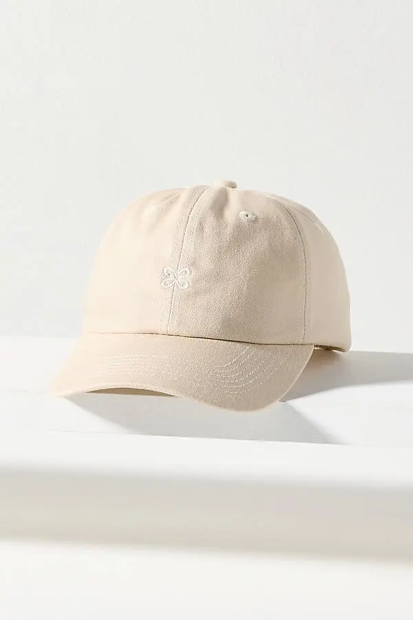 Maeve Embroidered Logo Baseball Cap - Sand