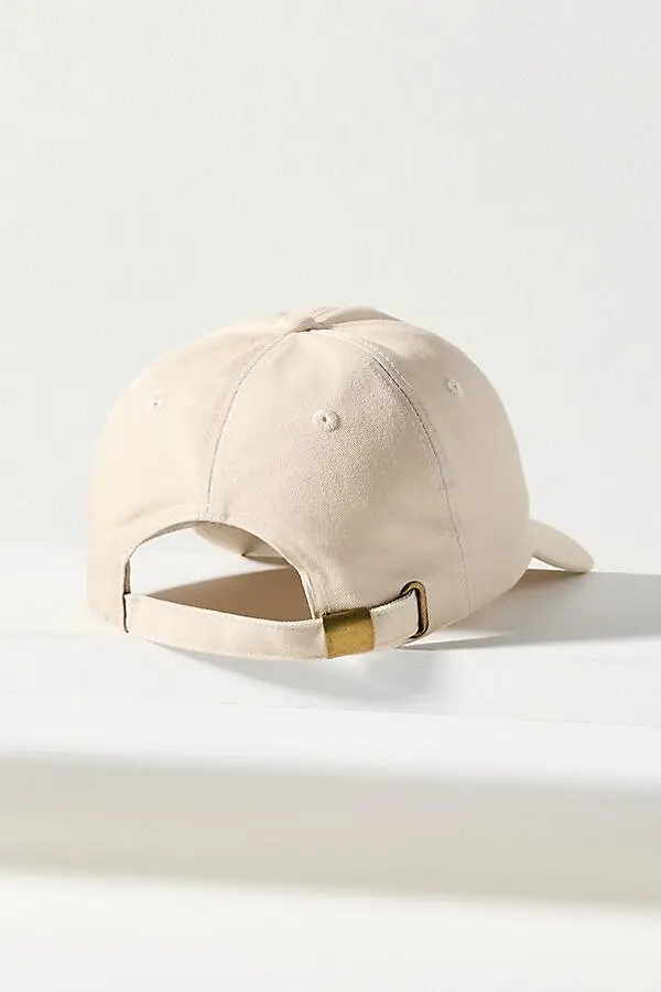 Maeve Embroidered Logo Baseball Cap - Sand