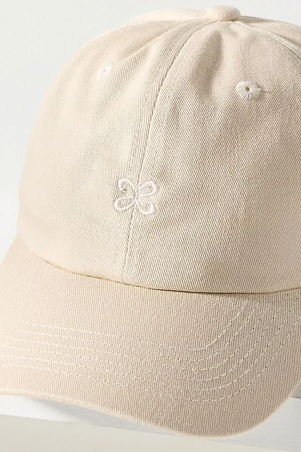 Maeve Embroidered Logo Baseball Cap - Sand