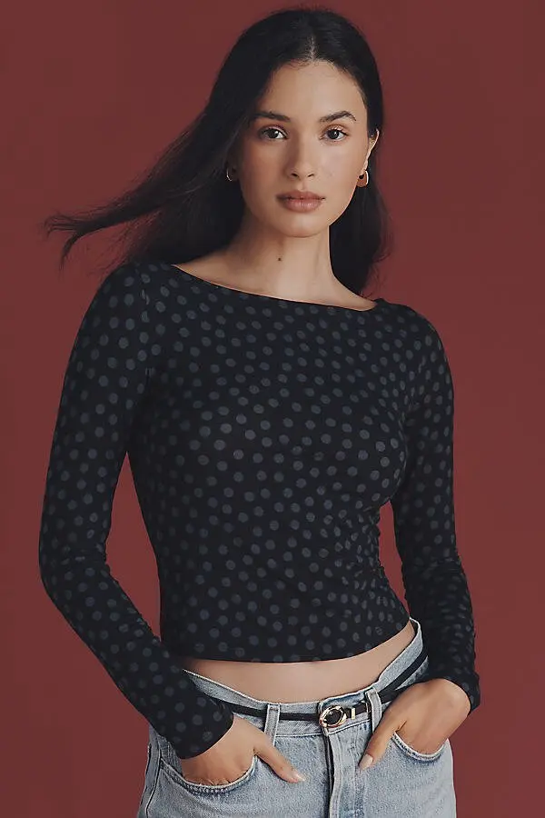 REFORMATION Wiley Knit Top - Cosmic Dot