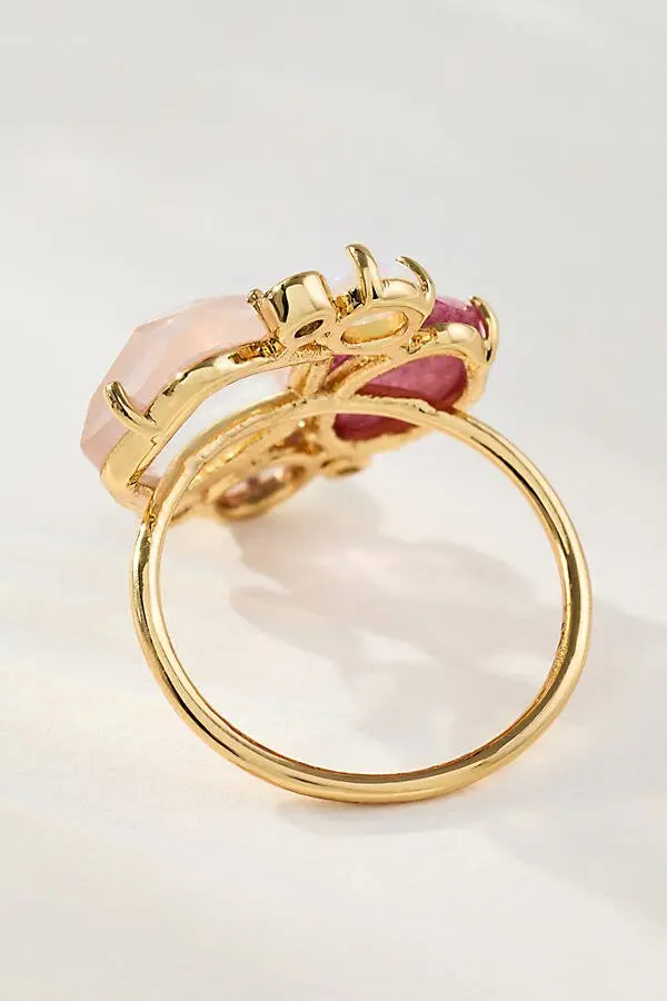 Anthropologie Glam Multi Stone Ring