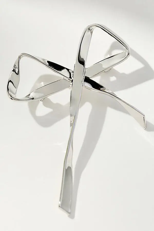 Anthropologie Metal Bow Brooch
