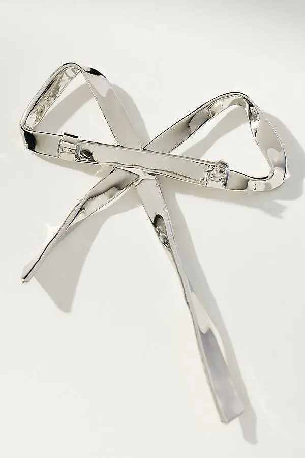 Anthropologie Metal Bow Brooch