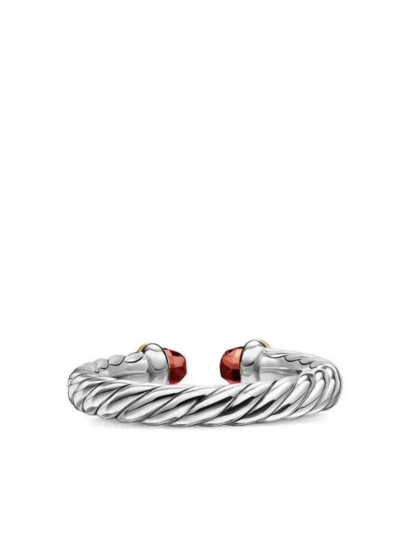 David Yurman Petite Cable Rhodolite Ring - Silver