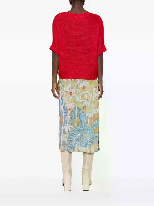 TALKING WALLS Short-sleeve Knitted Top