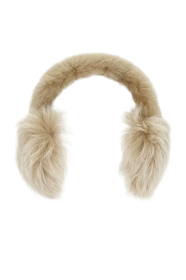 Burberry Shearling Earmuff - Linden Brown