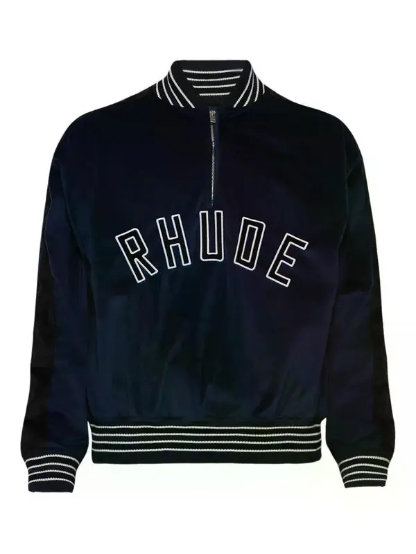 Rhude Quarter-zip Varsity Jacket