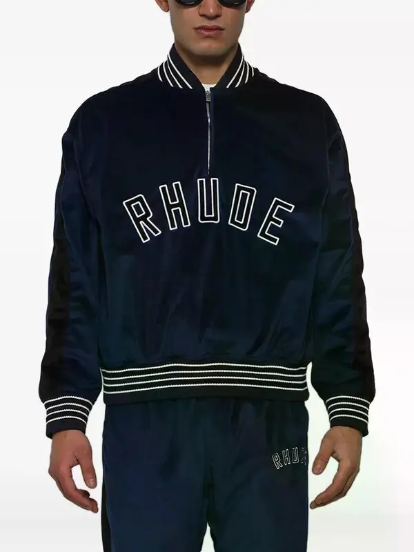 Rhude Quarter-zip Varsity Jacket
