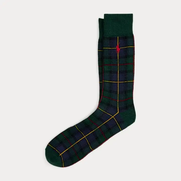 Ralph Lauren Plaid Trouser Socks - Green