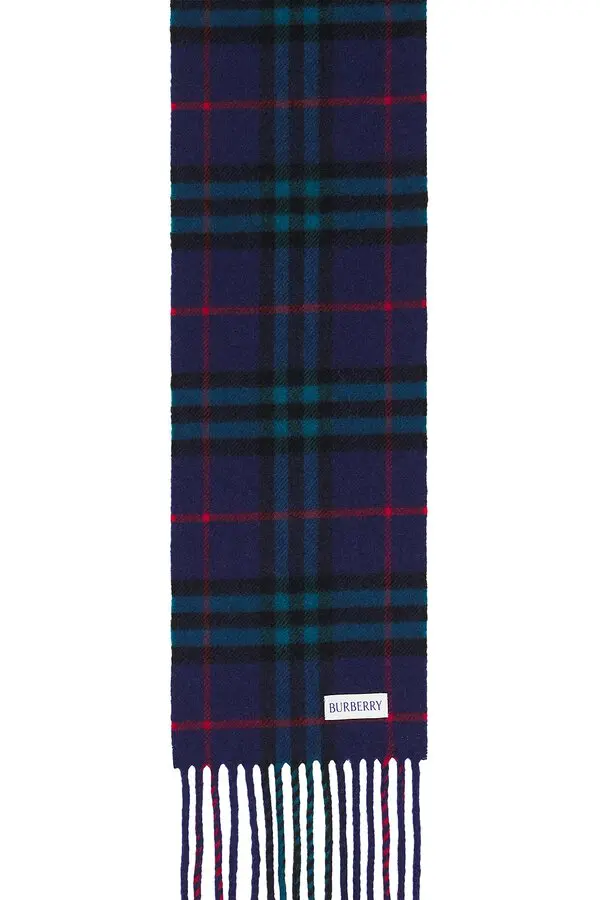 Burberry Cashmere Scarf In Royal - Bugle Blue