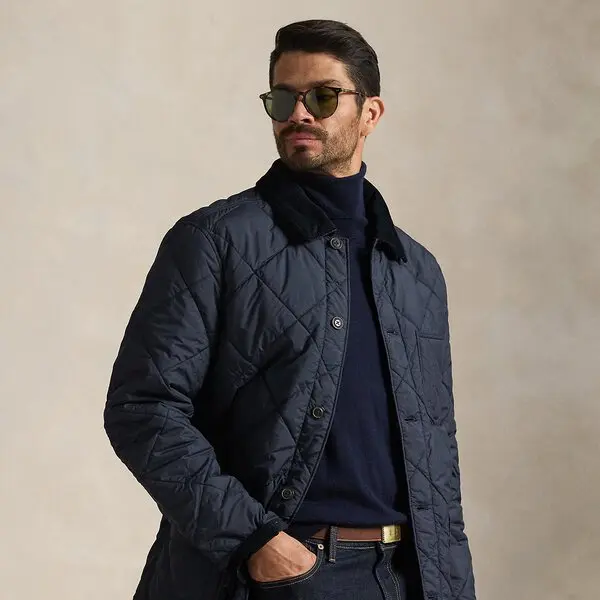 Ralph Lauren Hurston Quilted Utility Jacket - College Navy