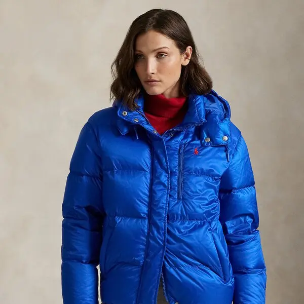 Ralph Lauren Mid-weight Down Puffer Jacket - New Iris Blue