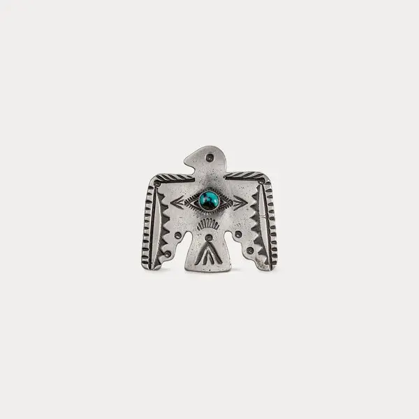 Ralph Lauren Rl X Neil Zarama Thunderbird Pin - Silver/turquoise