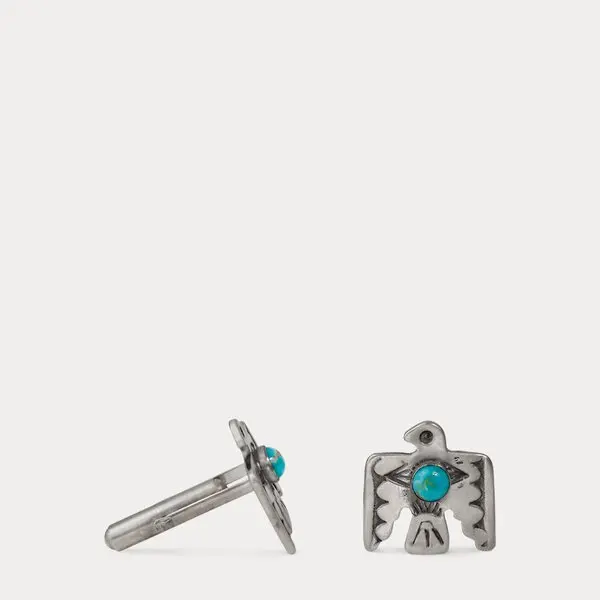 Ralph Lauren Rl X Neil Zarama Thunderbird Cuff Links - Silver/turquoise